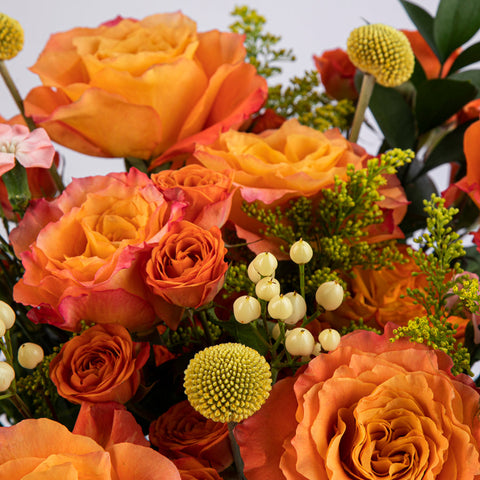Yellow Orange Rose Bouquet